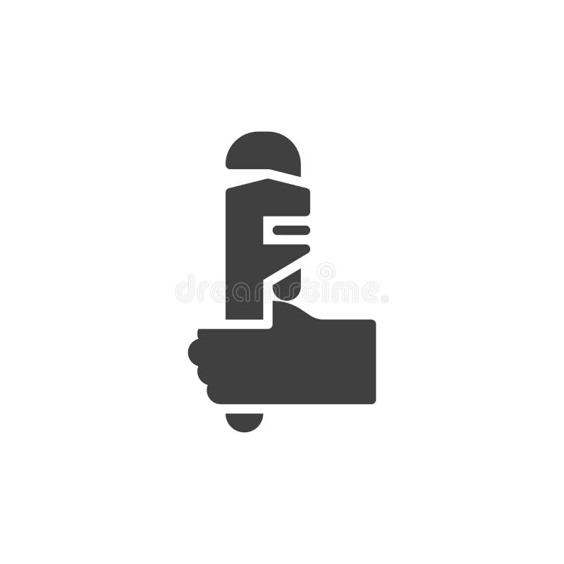 Hand with Spanner Vector Icon Stock Vector - Illustration of hand ...