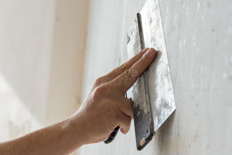 Hand with a spatula stock image. Image of work, spatula - 71814723