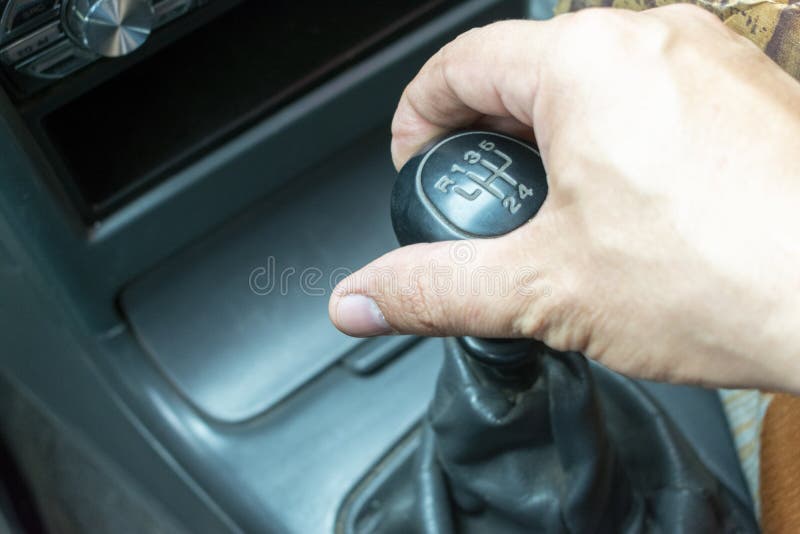 Hand-speed shift in auto, stock photo. Image of knob - 127461796