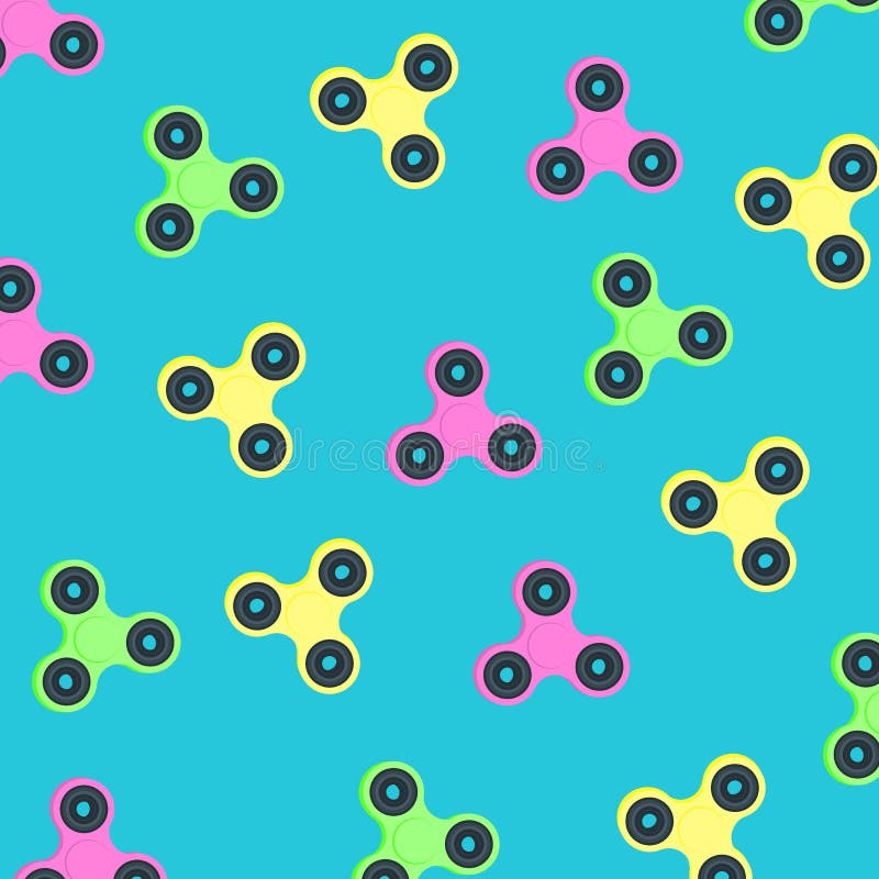 Hand Spinner. Background of Colorful Fidget Spinners Stock Vector ...