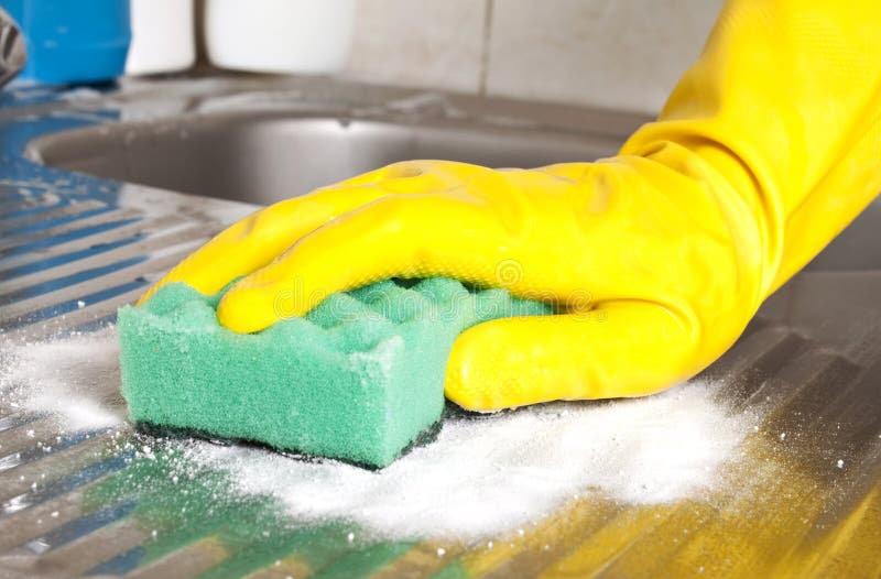 Hand with sponge stock image. Image of purple, handle - 19699279