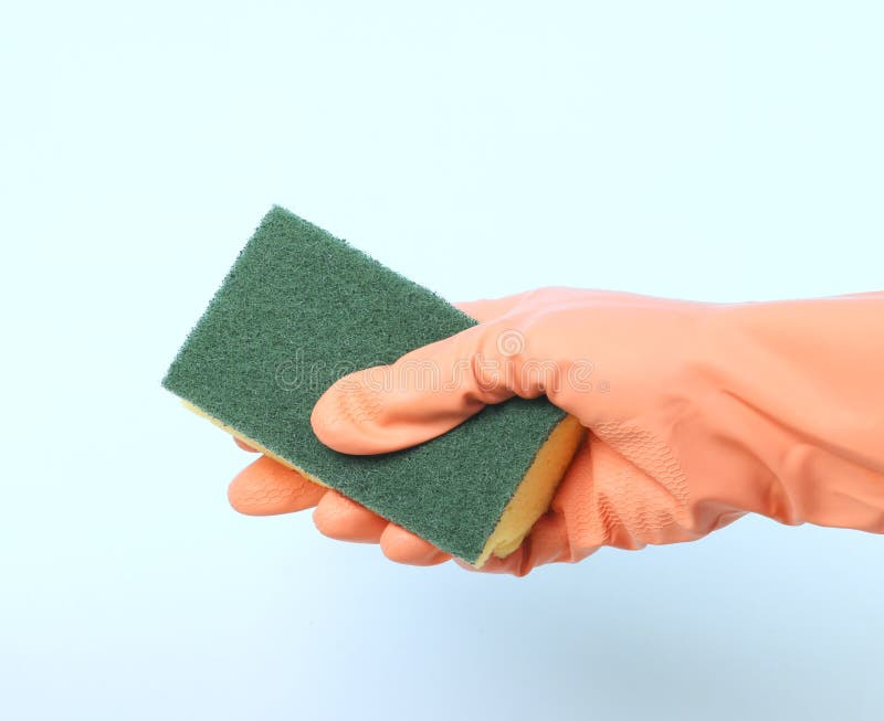Hand with sponge stock photo. Image of hand, scrubbing - 21187206