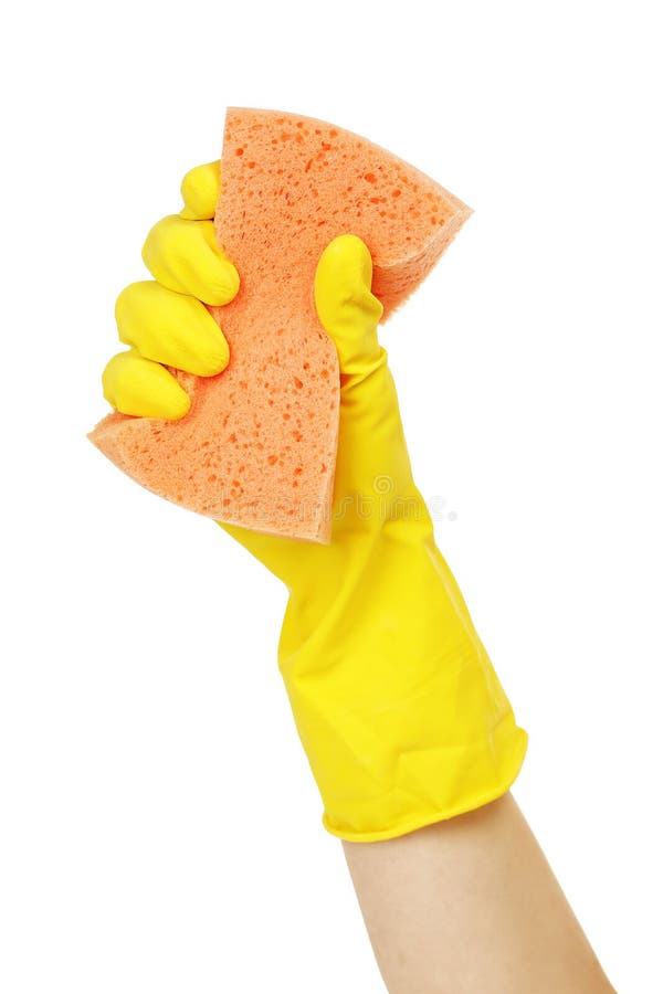 Hand with sponge stock photo. Image of dust, maid, rubber - 81741580