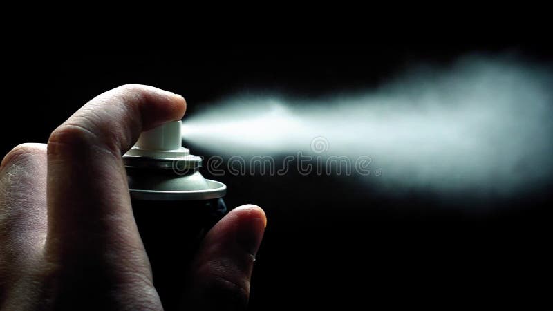 Hand with Spray Can on Black Stock Footage - Video of cinematic ...