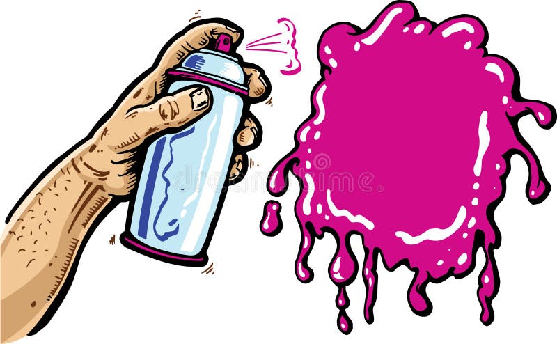 Hand with Spray Can Cartoon Vector Illustration Stock Vector ...