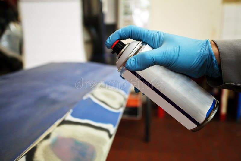 Hand with spray paint gun stock image. Image of hand - 17434621