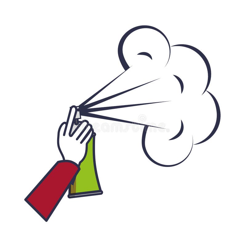 Hand with Spray Canister Painting Creativity Stock Vector ...