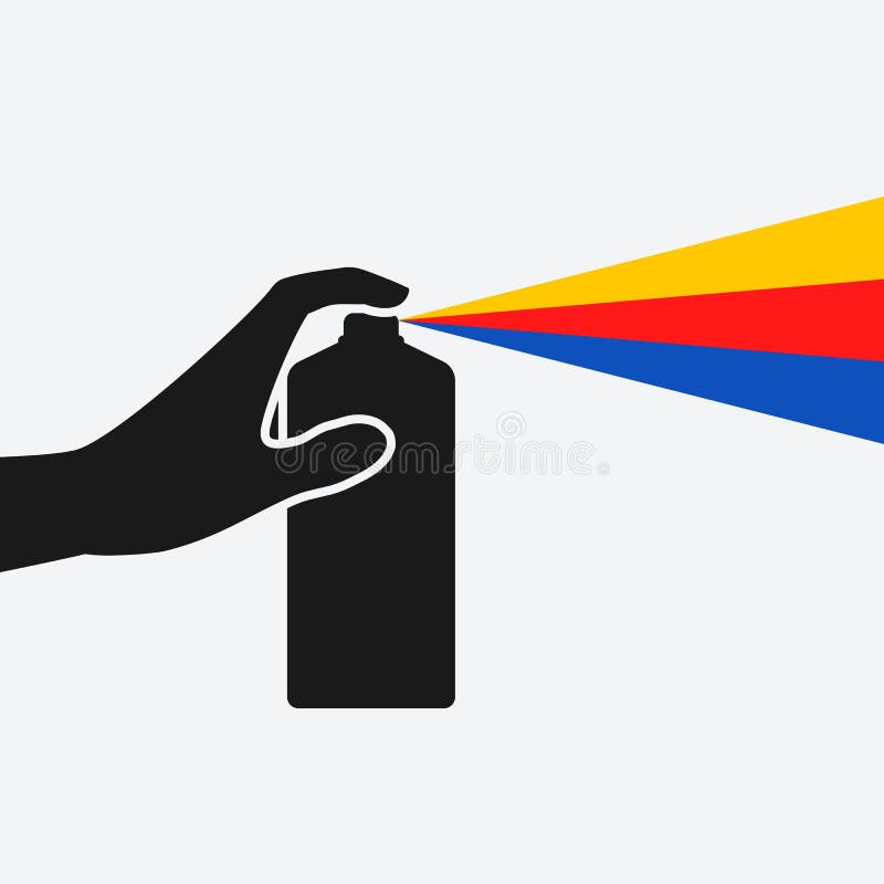 Hand with Spray Paint for Graffiti Stock Vector - Illustration of ...