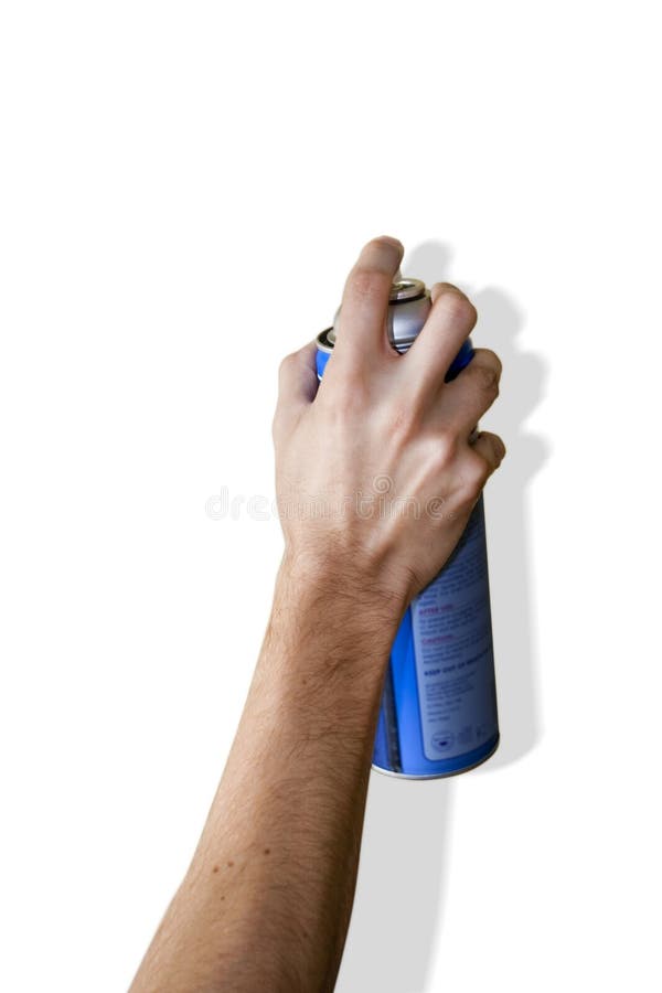 Hand Spraying with a can stock photo. Image of draw, graphic - 1043914