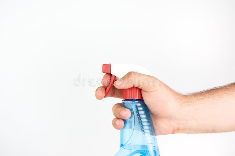 Hand Spraying with Cleaning Solution Stock Image - Image of hand ...