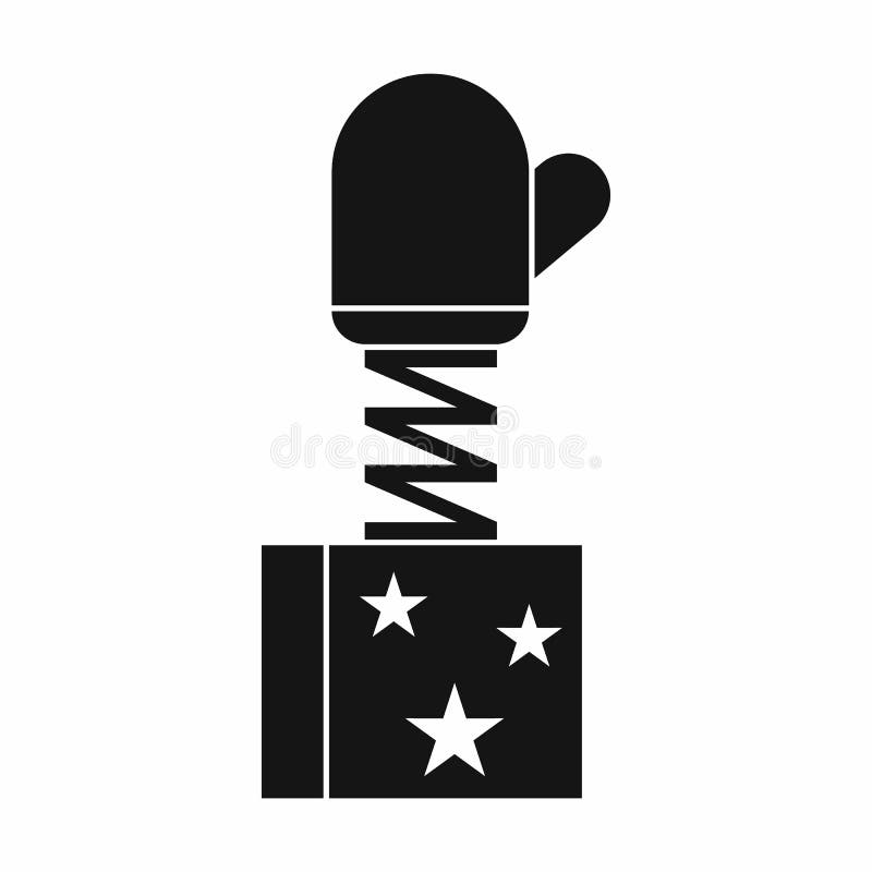 Hand on Spring in Box Icon, Simple Style Stock Vector - Illustration of ...