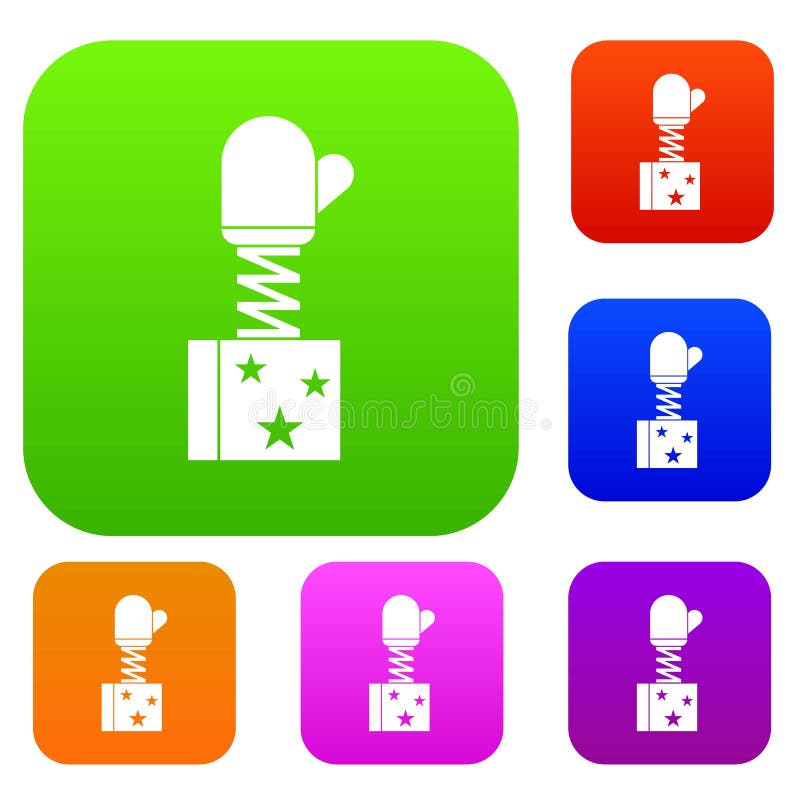 Hand on Spring in Box Set Collection Stock Vector - Illustration of ...