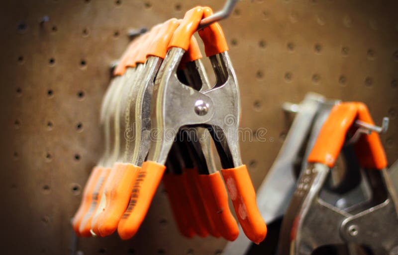 Spring Clamps With Rubber Coating Stock Photo - Image of large, macro ...