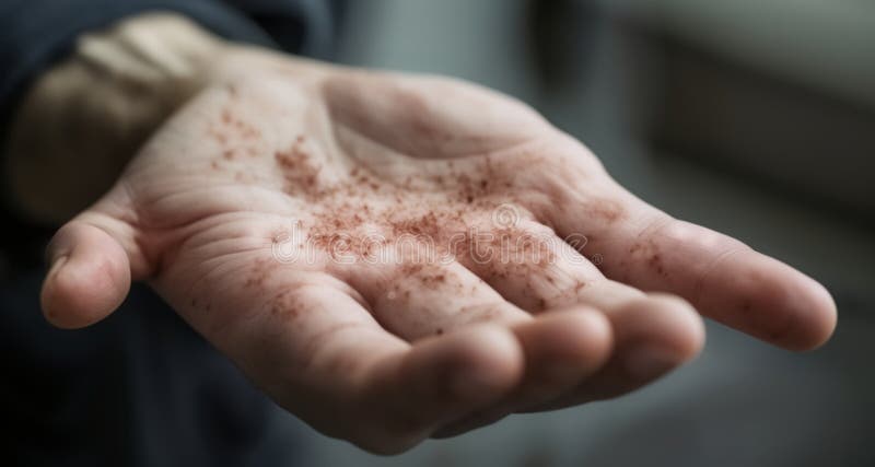 Hand with a Sprinkle of Cinnamon, Ready for Baking Stock Illustration ...