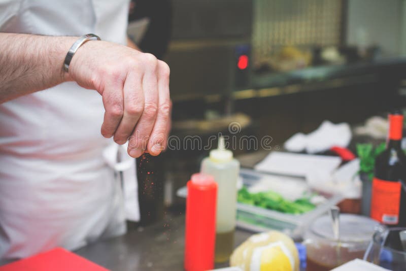 Hand Sprinkling Cayenne Pepper Stock Image - Image of pepper ...