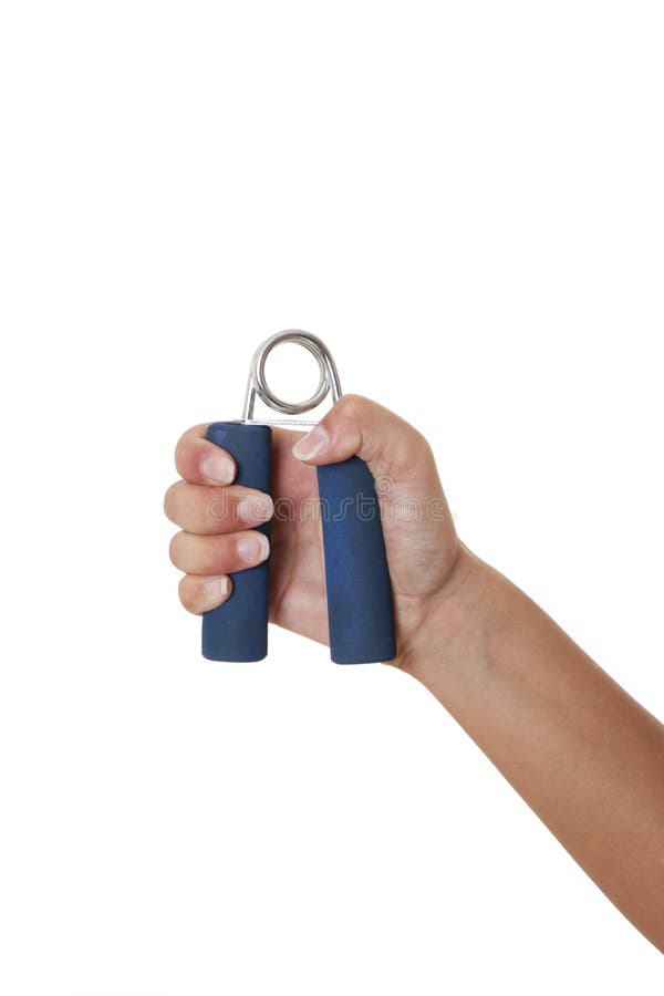 Hand squeezing a hand grip stock image. Image of health - 16931749