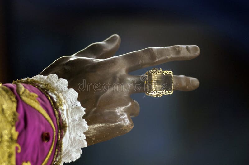Hand of St. Nicholas stock image. Image of sculpture - 48296655