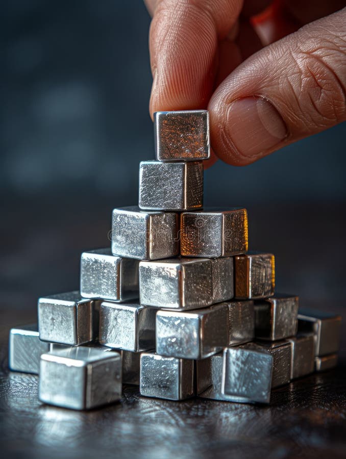 Hand Stacking Metal Blocks Pyramid Structure Stock Photos - Free ... Hand Stacking Metal Blocks Pyramid Structure Stock Photos - Free ...