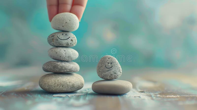 Hand Stacking Smiling Stones Stock Photos - Free & Royalty-Free Stock ...
