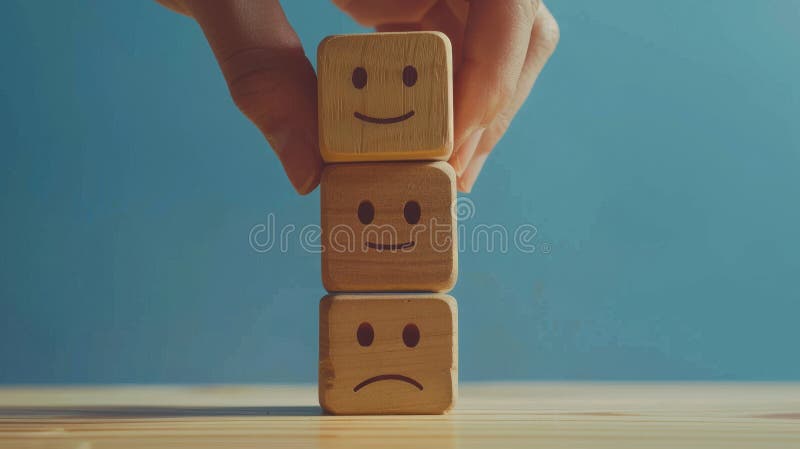 The Hand Stacking Wooden Blocks. AI Generated Stock Image - Image of ...