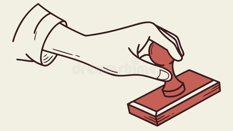 Hand with Stamp, Official Mark, Validation, Approval, Vector Design ...