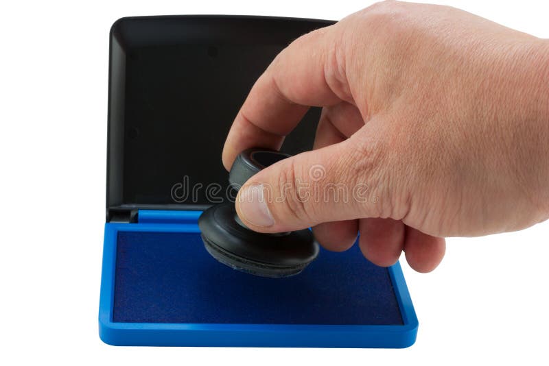 Hand with stamp. stock photo. Image of business, hand - 46799482