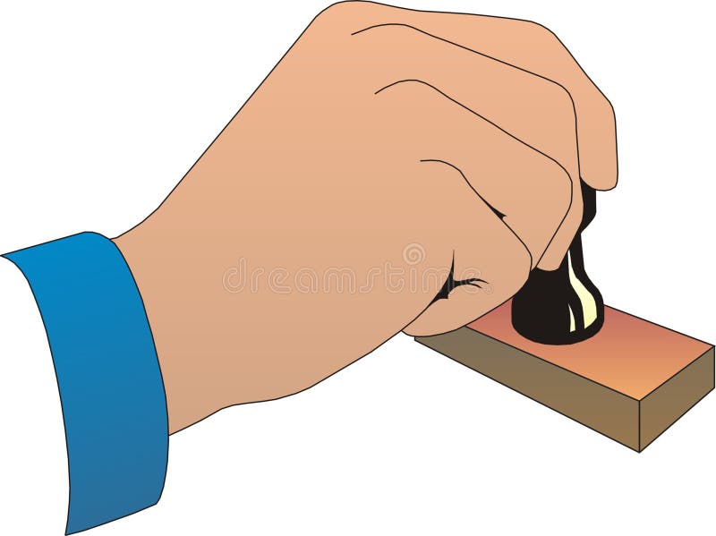 Hand Stamp On White Background Royalty Free Stock Image - Image: 9387526