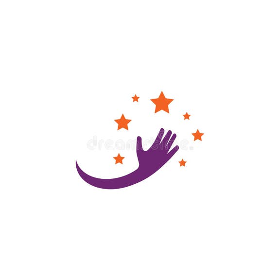 Hand and star logo stock vector. Illustration of colorful - 191155702