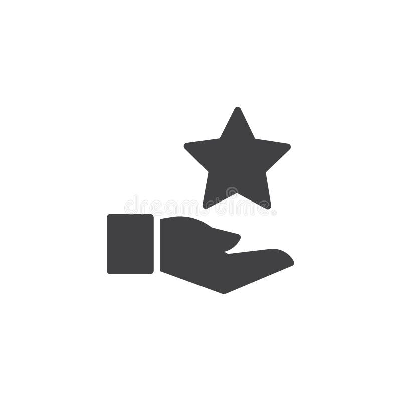 Hand and star vector icon stock vector. Illustration of glyph - 120755009