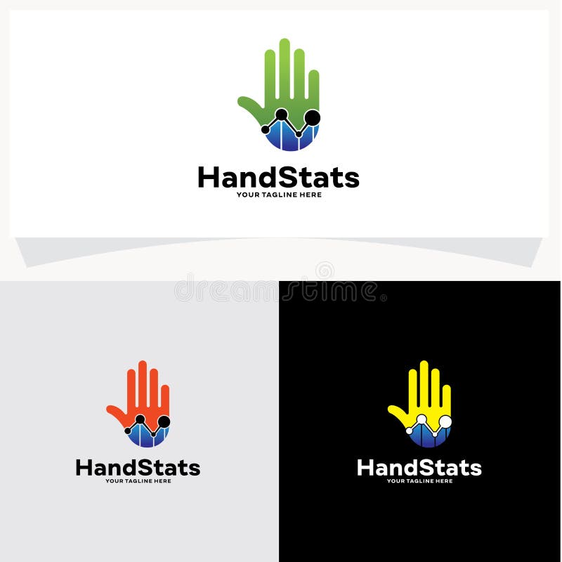 Hand Stats Logo Design Template Stock Vector - Illustration of code ...