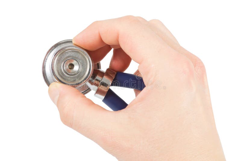 Stethoscope and Hand. Medicine Equipment Stock Image - Image of ...
