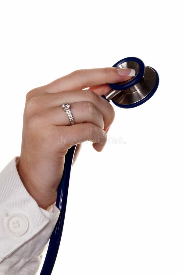 Hand with stethoscope stock photo. Image of doctor, correctly - 52519066