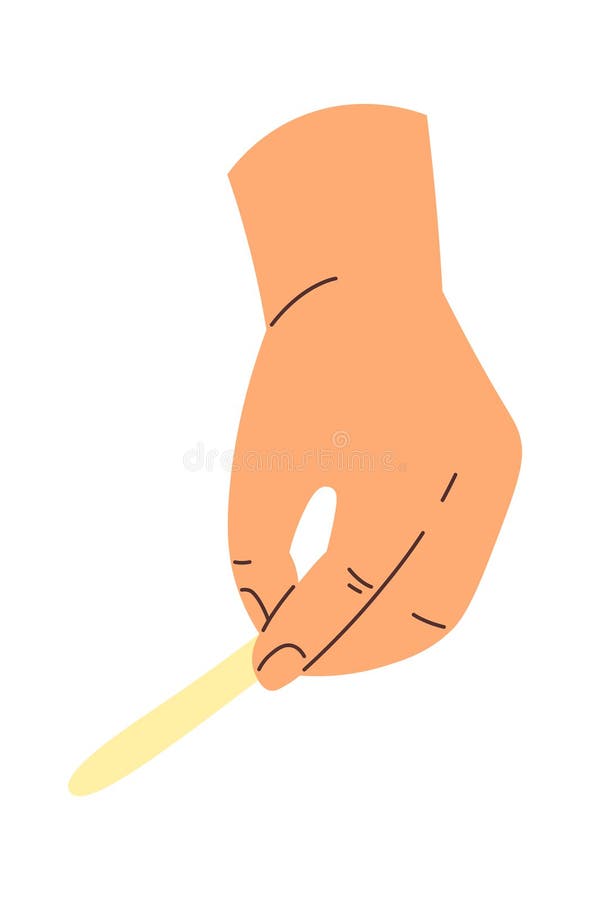 Hand with Stick stock vector. Illustration of white - 277674764