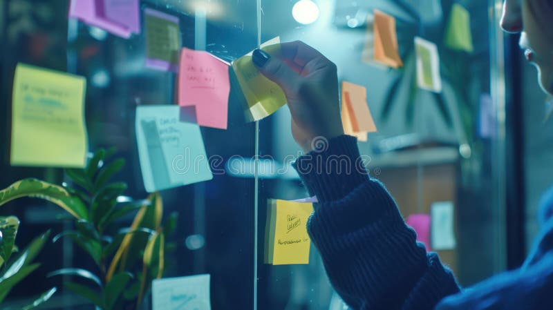 The Hand with Sticky Note. AI Generated Stock Photo - Image of memo ...