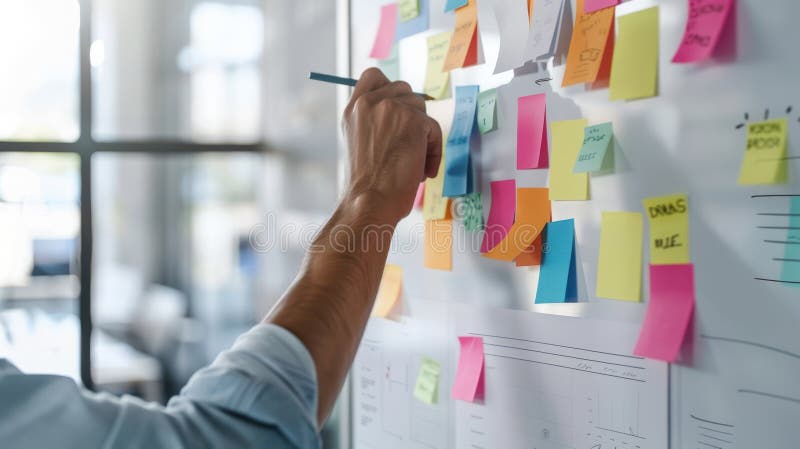 Group Placing Sticky Notes Whiteboard Stock Photos - Free & Royalty ...