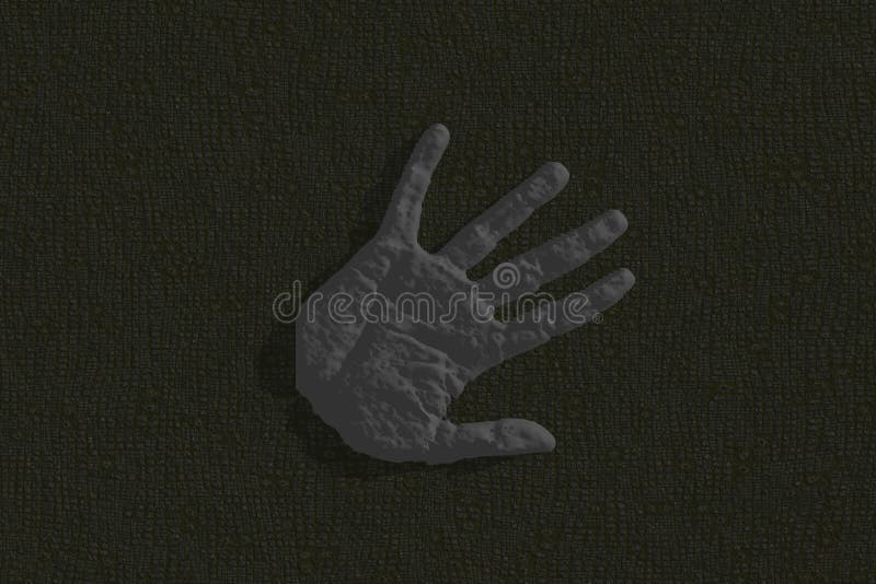 Hand Stone Texture on Dark Background Top View Stock Illustration ...