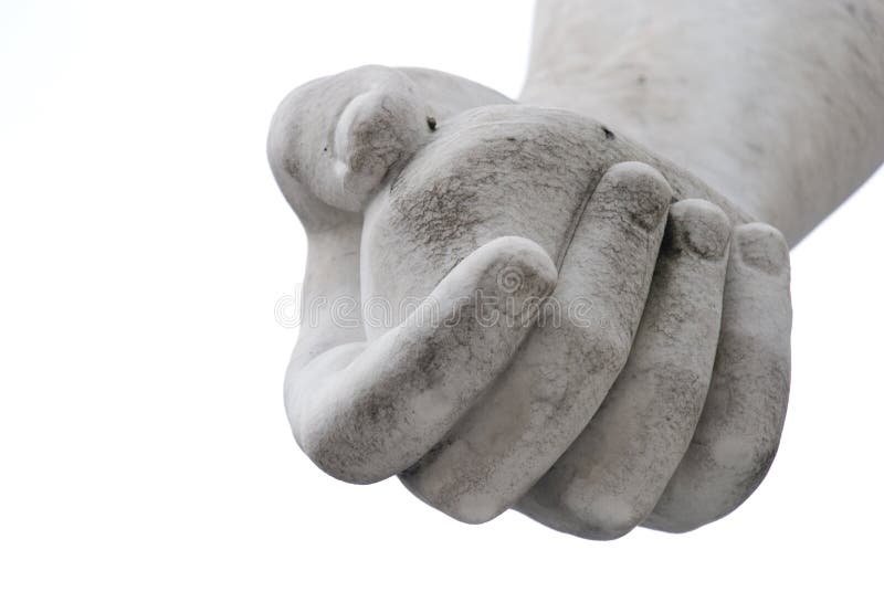 Hand with a Stone on a White Background Stock Image - Image of rome ...