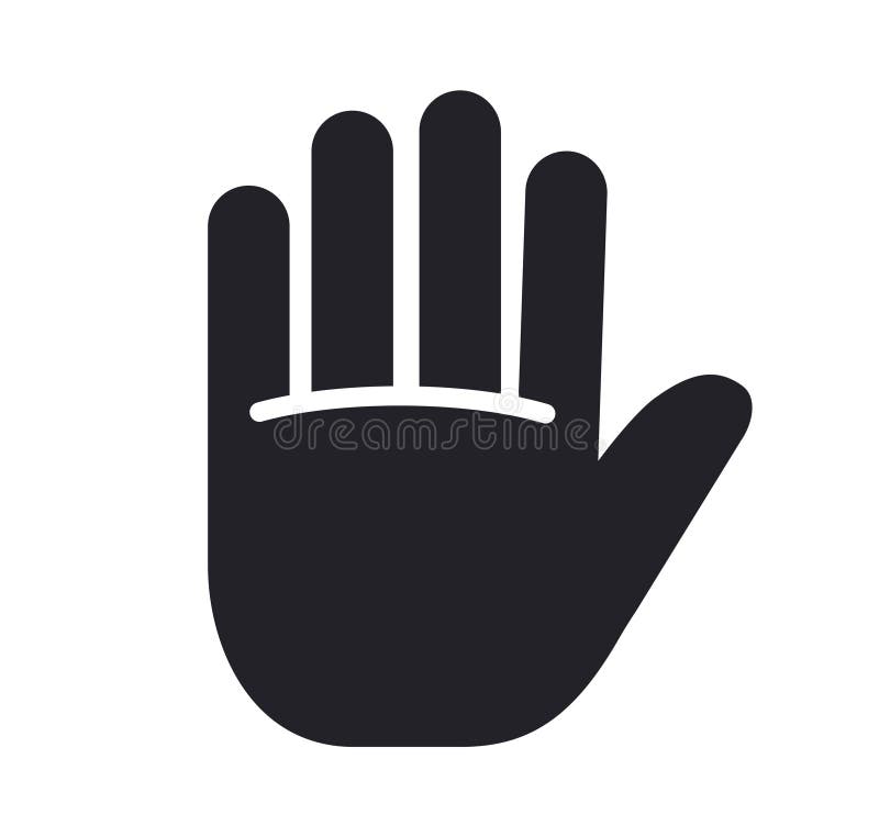 Hand with Stop Gesture Icon Stock Vector - Illustration of stop ...
