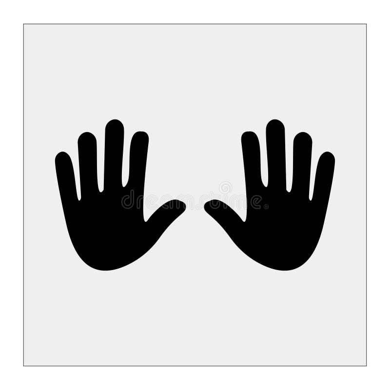 Hand Stop Icon.Gray Background. Vector Illustration. Stock Vector ...