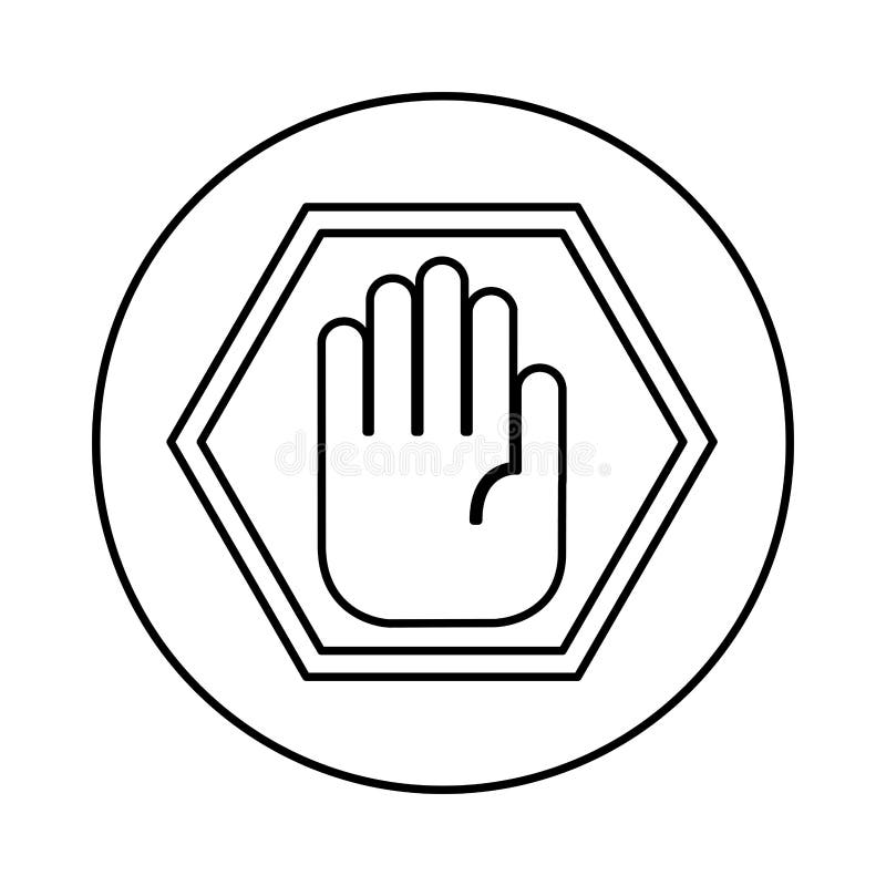 Hand Stop Icon Stock Illustrations – 37,667 Hand Stop Icon Stock ...