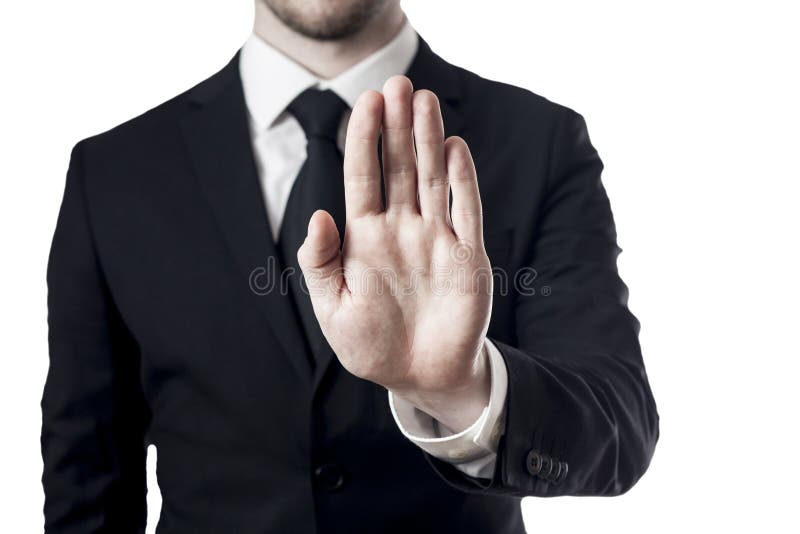 Stop hand sign stock image. Image of hand, cease, forbid - 10093459