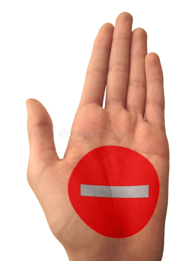 Hand with Stop Sign stock image. Image of female, background - 29417491