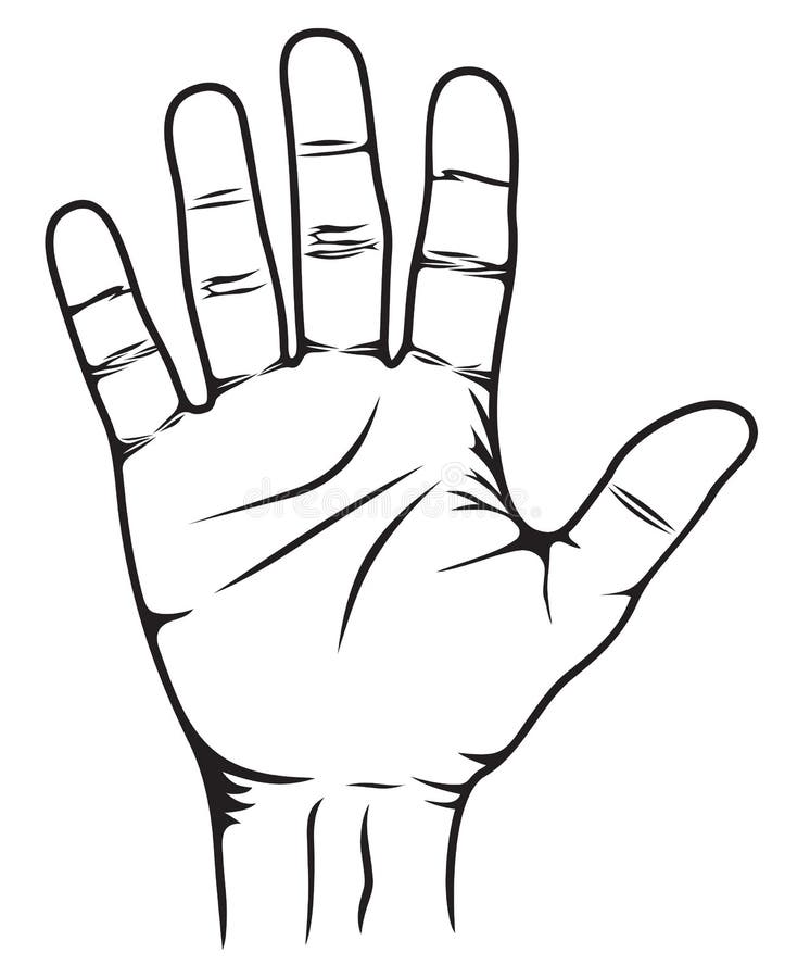 Hand stop sign stock vector. Illustration of stop, limit - 88801820