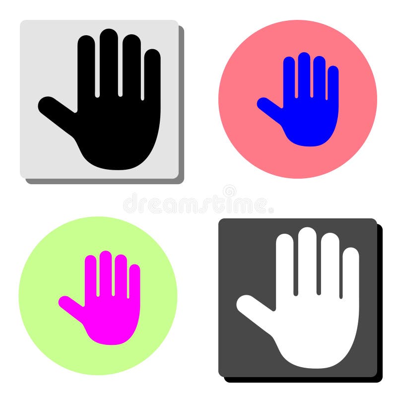 Hand Stop. Flat Vector Icon Stock Vector - Illustration of peace ...