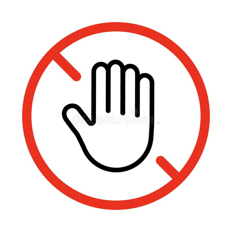 Hand Stop Symbol, Gesture of Prohibition Icon. Limit Sign. Gesture No ... Hand Stop Symbol, Gesture of Prohibition Icon. Limit Sign. Gesture No ...