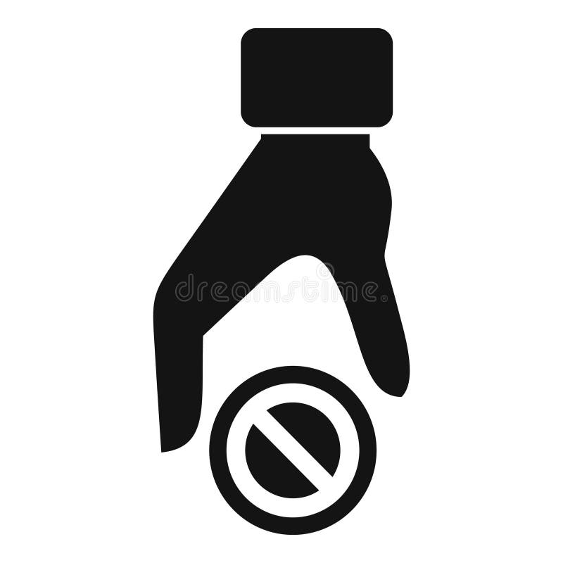 Hand Stop Theft Icon Simple Vector. Secure Robbery Stock Illustration ...
