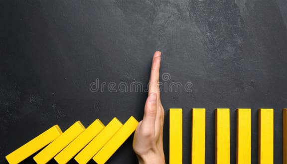 Hand Stopping Falling Blocks As a Metaphor for Intervention, Risk ...