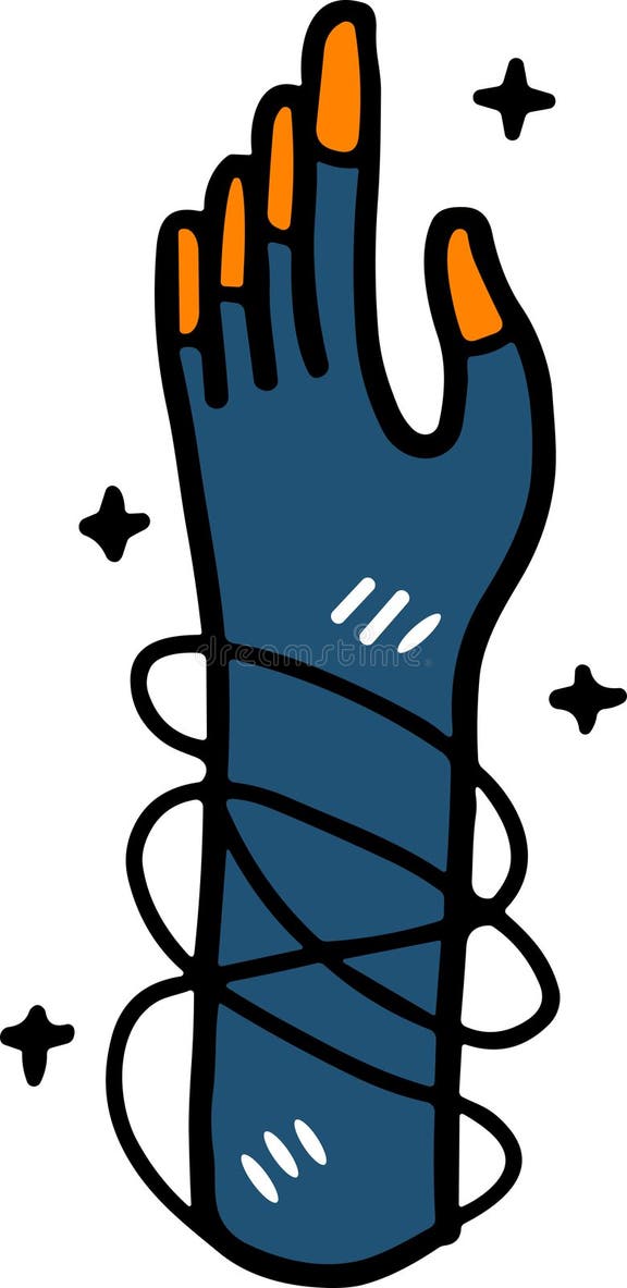 A Hand with a String Wrapped Around it Stock Vector - Illustration of ...