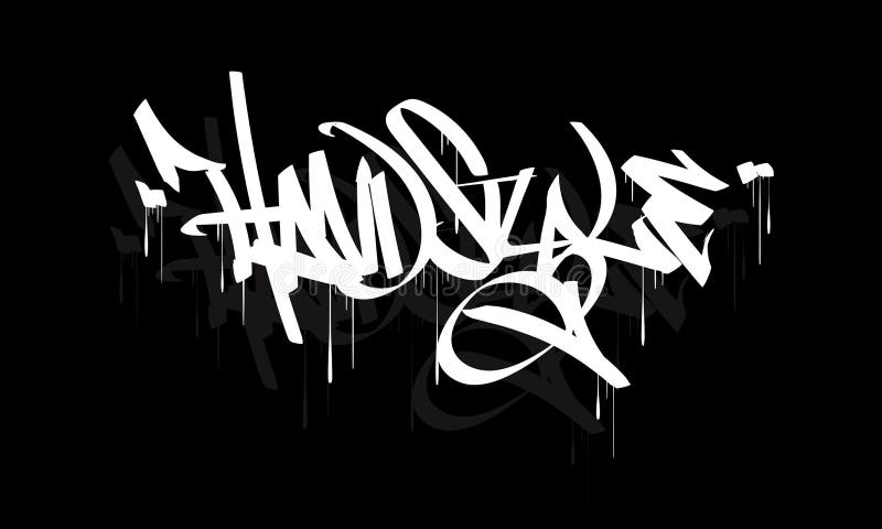 HAND STYLE Graffiti Tag Style Design Stock Vector - Illustration of ...