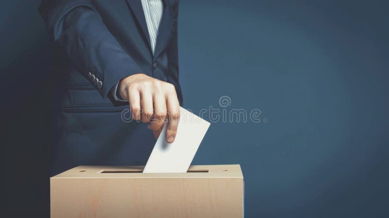 The Hand and Ballot Box.AI Generated Image Stock Photo - Image of poll ...